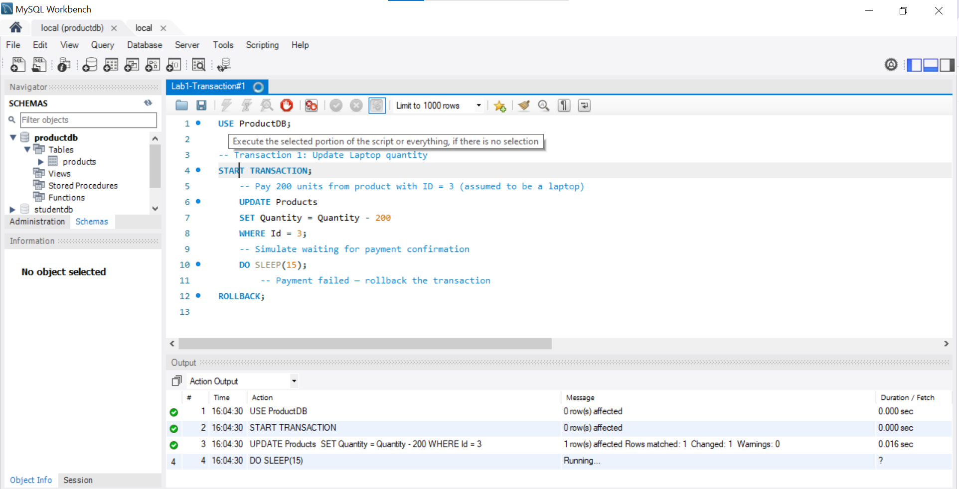 Lab 1 - Advanced Database Labs